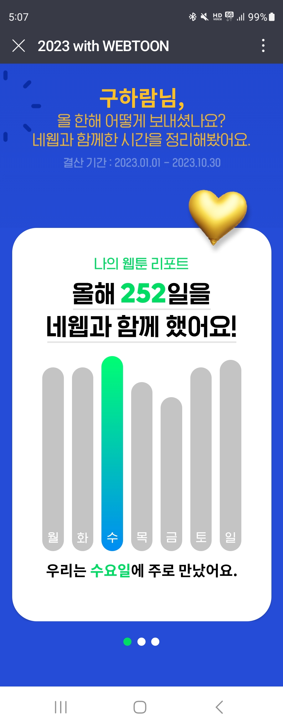 네이버웹툰 연말정산