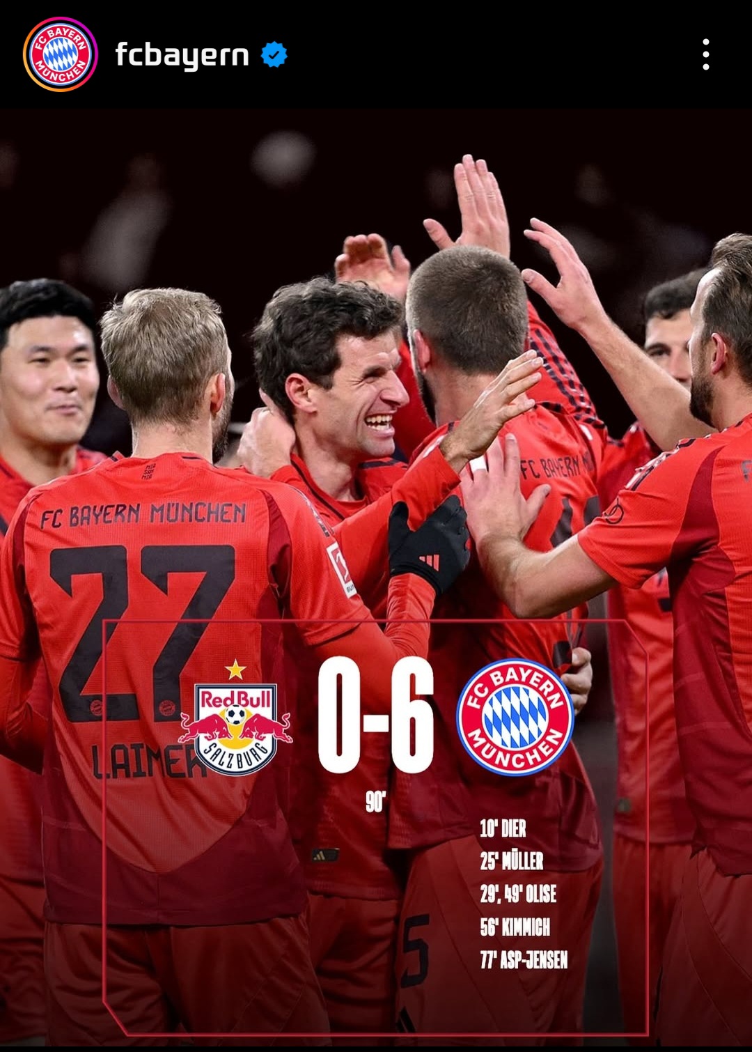 뮌헨 친선전 6:0 대승 킹갓황뻑뻑재